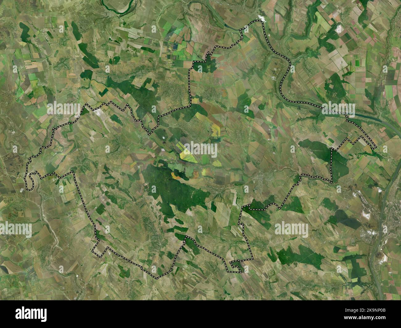 Soldanesti, district of Moldova. High resolution satellite map Stock ...