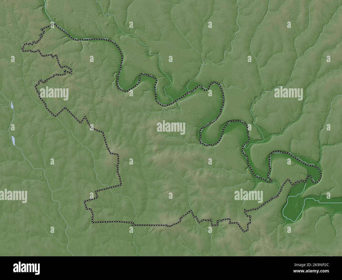 Soroca, district of Moldova. Elevation map colored in wiki style with ...