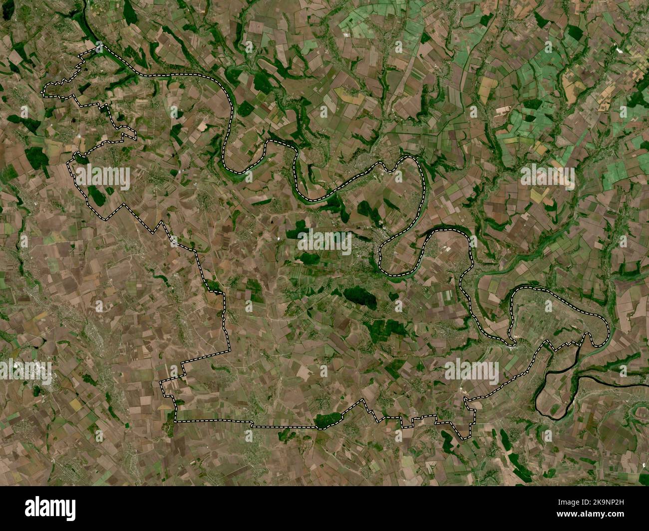 Soroca, district of Moldova. High resolution satellite map Stock Photo ...