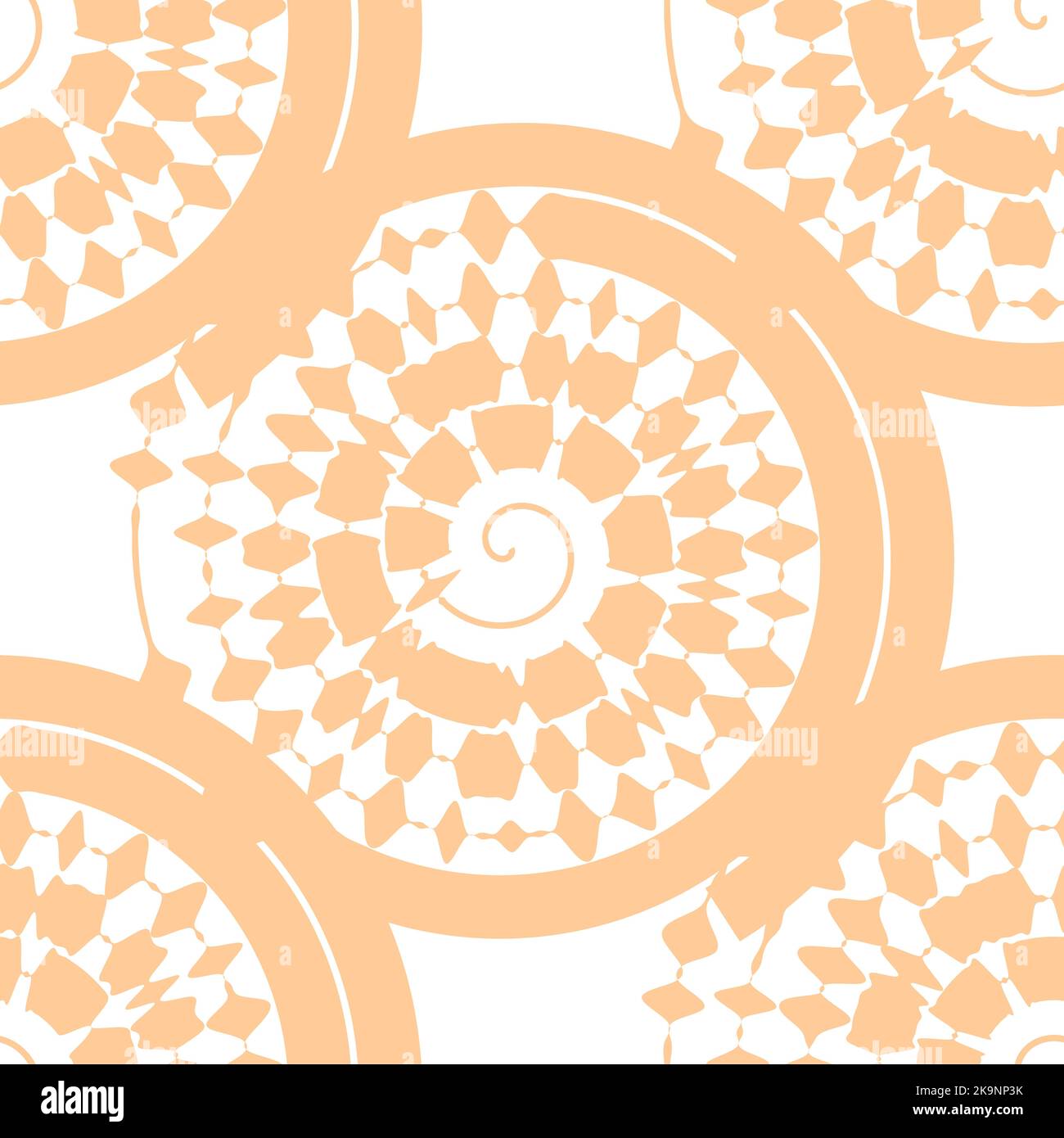 Seamless decorative pattern. Abstract round shape background for ...