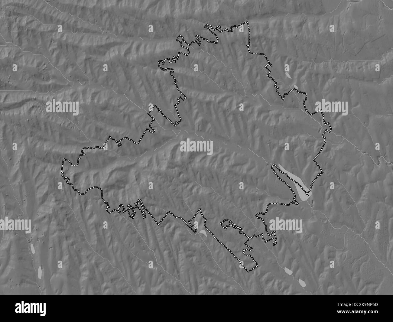 Straseni, district of Moldova. Bilevel elevation map with lakes and ...