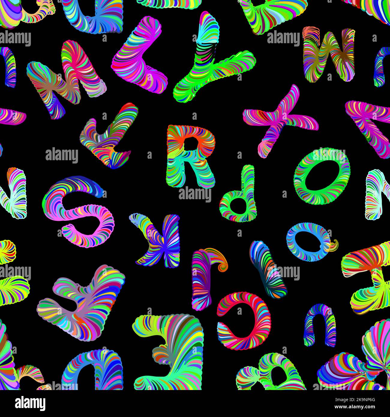 Abstract colorful background with hand drawn letters Stock Vector Image ...