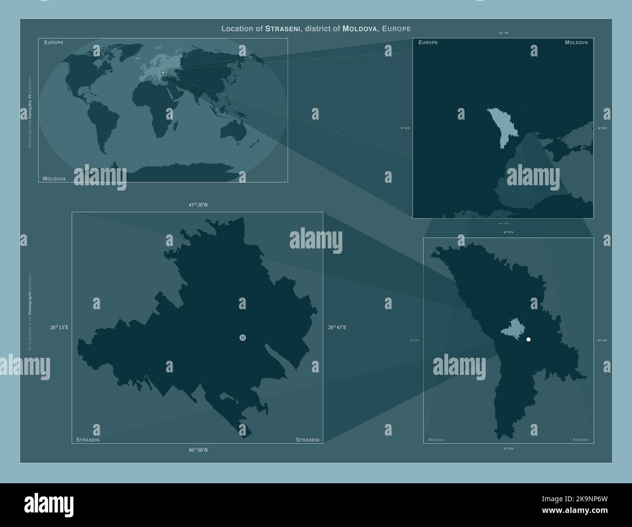 Straseni, district of Moldova. Diagram showing the location of the ...