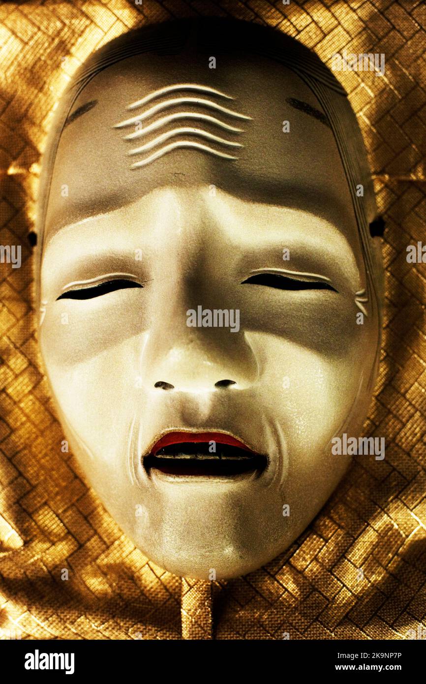 Old woman teaching mask (Uba?) by Kojima Oun Stock Photo - Alamy