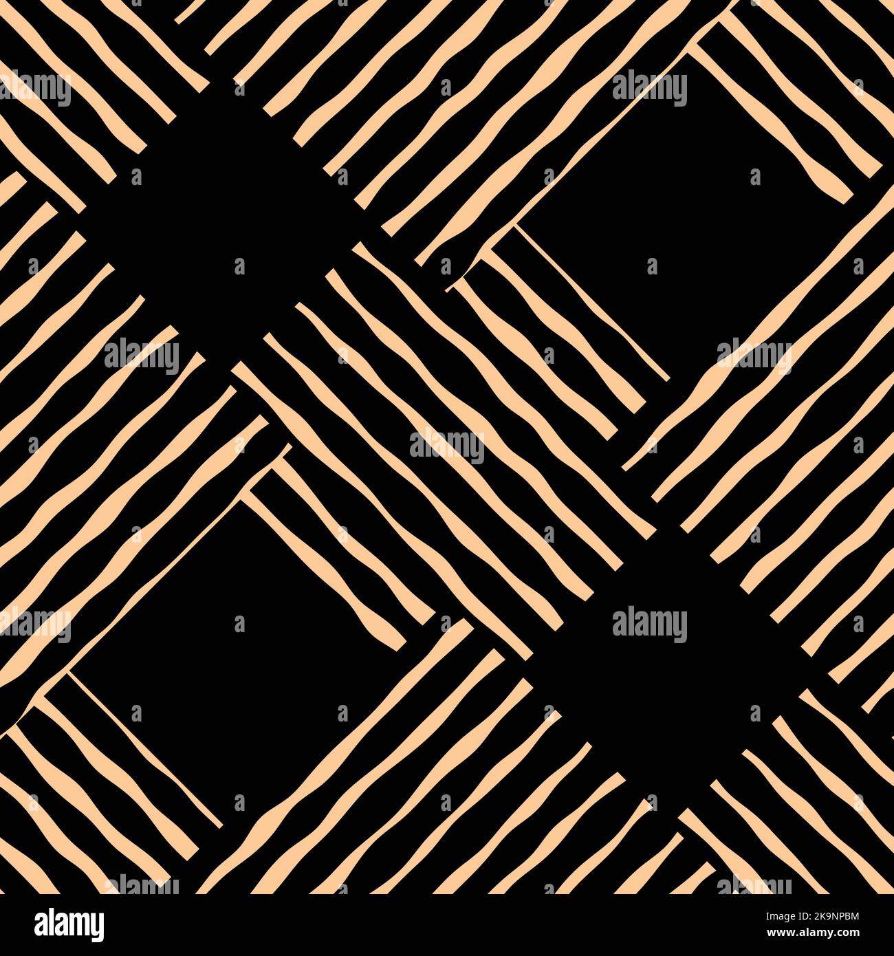 Seamless decorative intertwined line pattern. Abstract striped ...