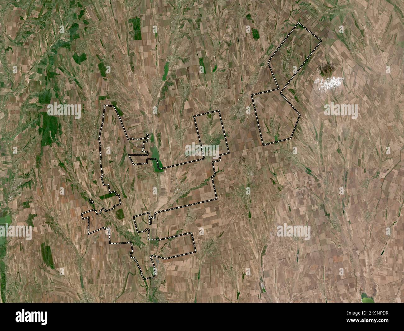 Taraclia, district of Moldova. Low resolution satellite map Stock Photo ...
