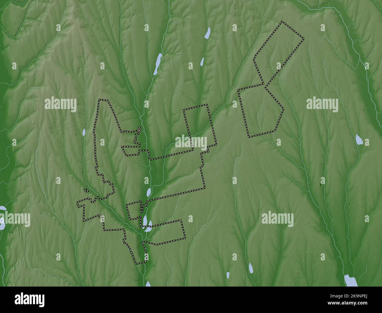 Taraclia, district of Moldova. Elevation map colored in wiki style with ...