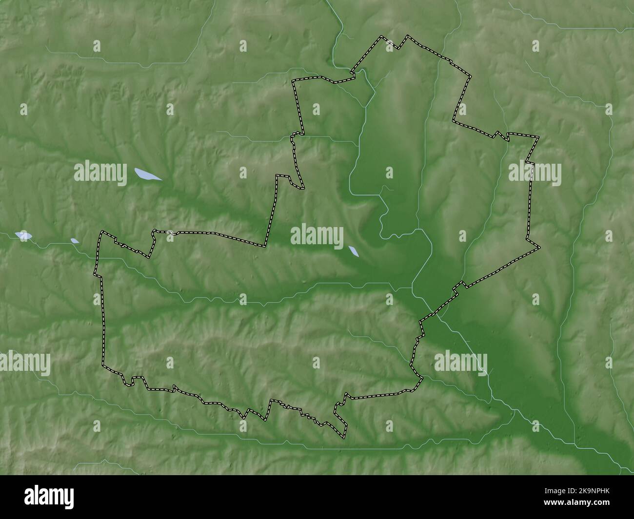 Telenesti, district of Moldova. Elevation map colored in wiki style ...