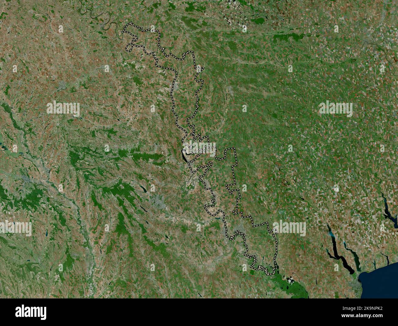 Transnistria, territorial unit of Moldova. High resolution satellite ...