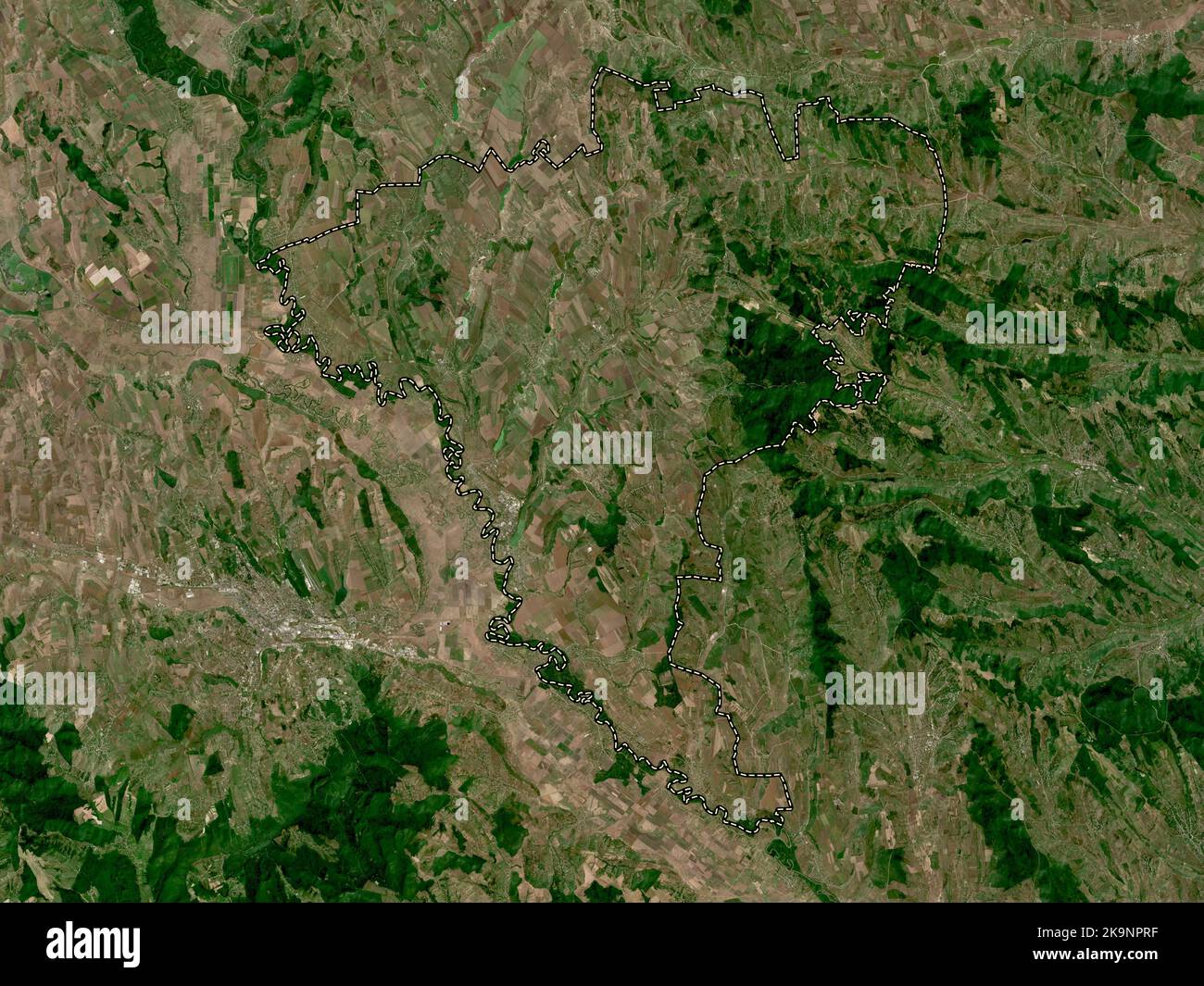 Ungheni, district of Moldova. High resolution satellite map Stock Photo ...