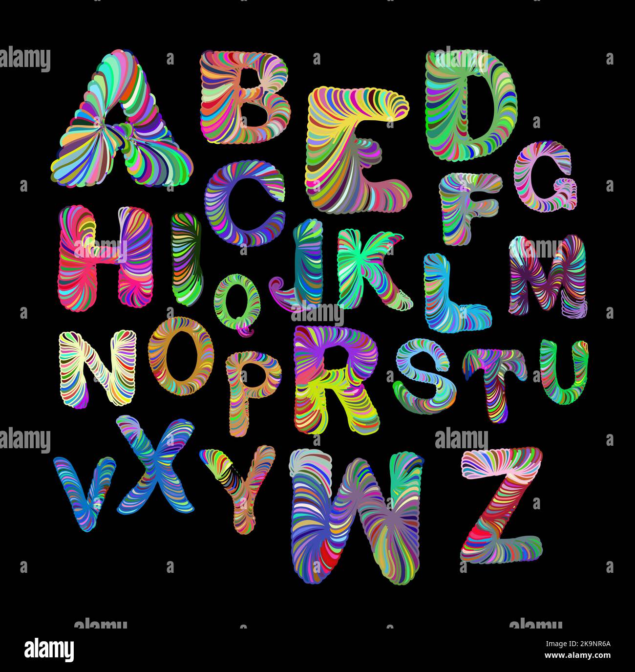 Set of alphabet letters. Vector design elements Stock Vector Image ...