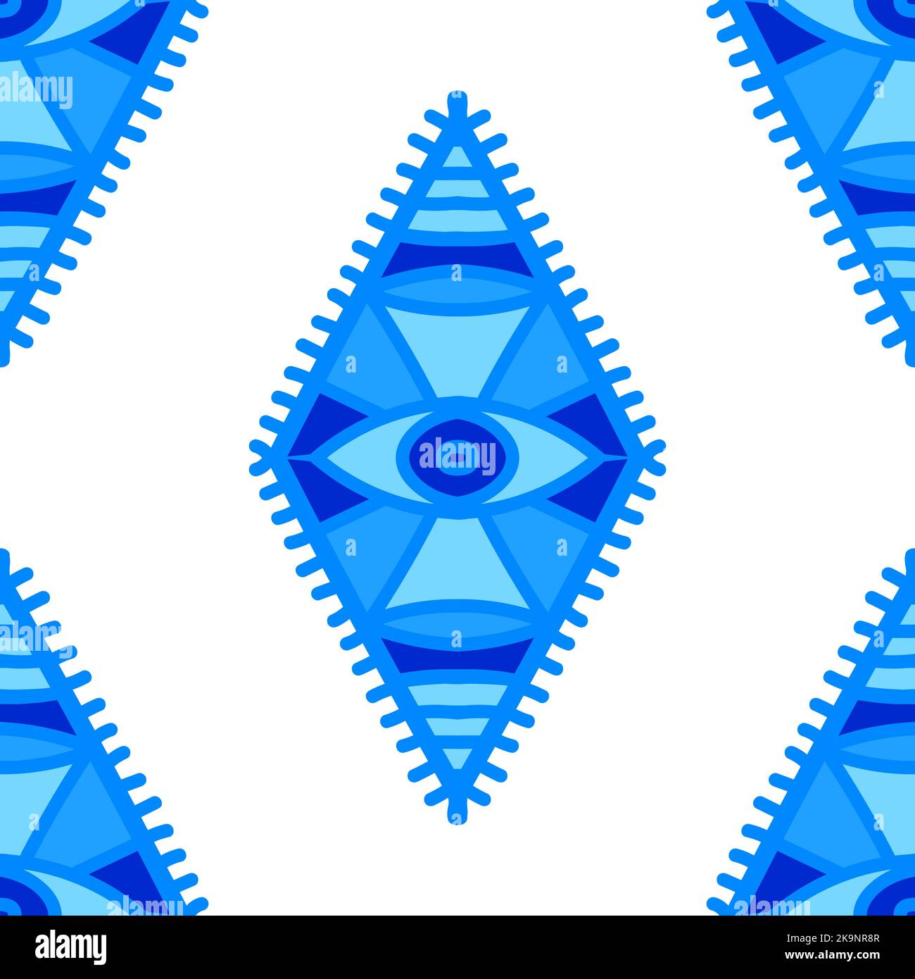 Seamless pattern with abstract eye image. Occult, sacred geometry ...