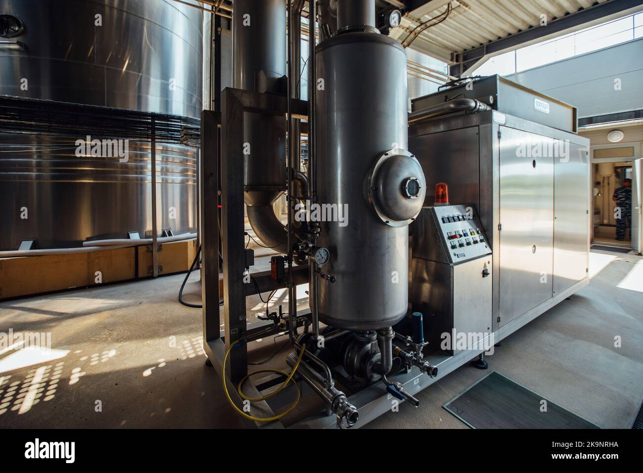 Modern industrial automated winery production line Stock Photo - Alamy
