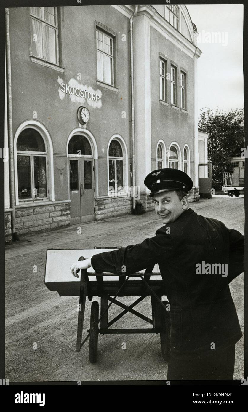 Transport at Skogstorp station Stock Photo - Alamy