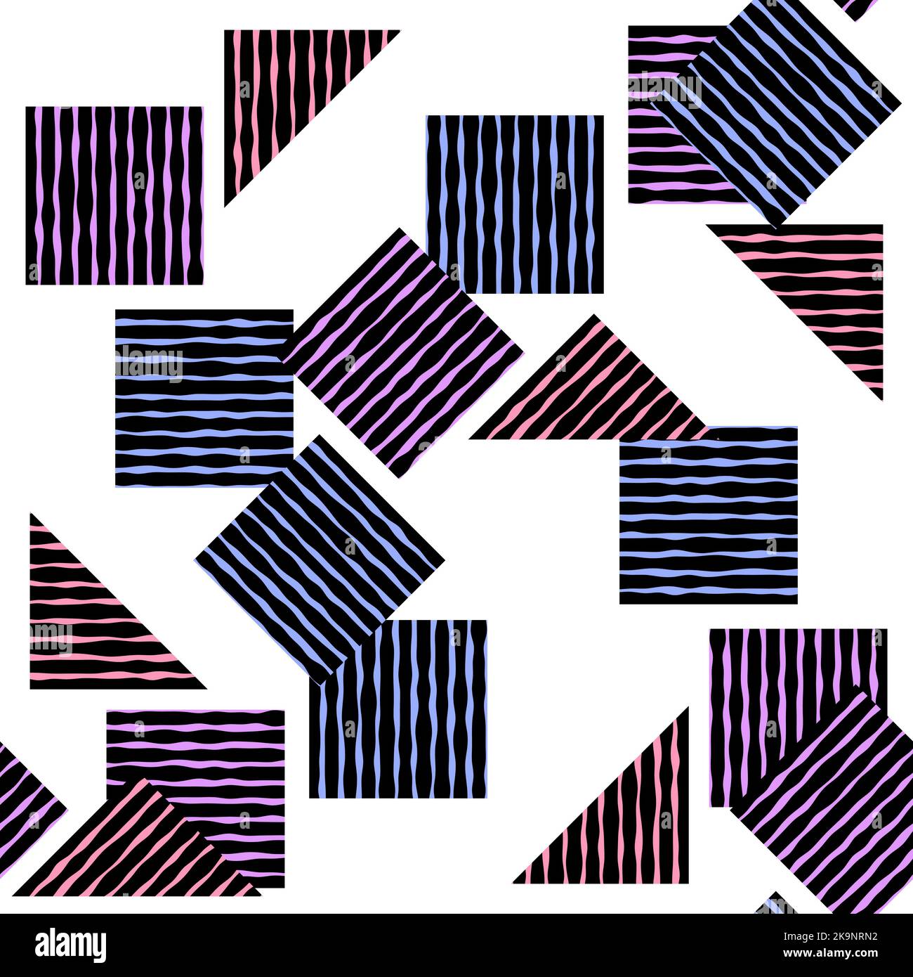 Seamless decorative pattern. Abstract striped shape background for ...