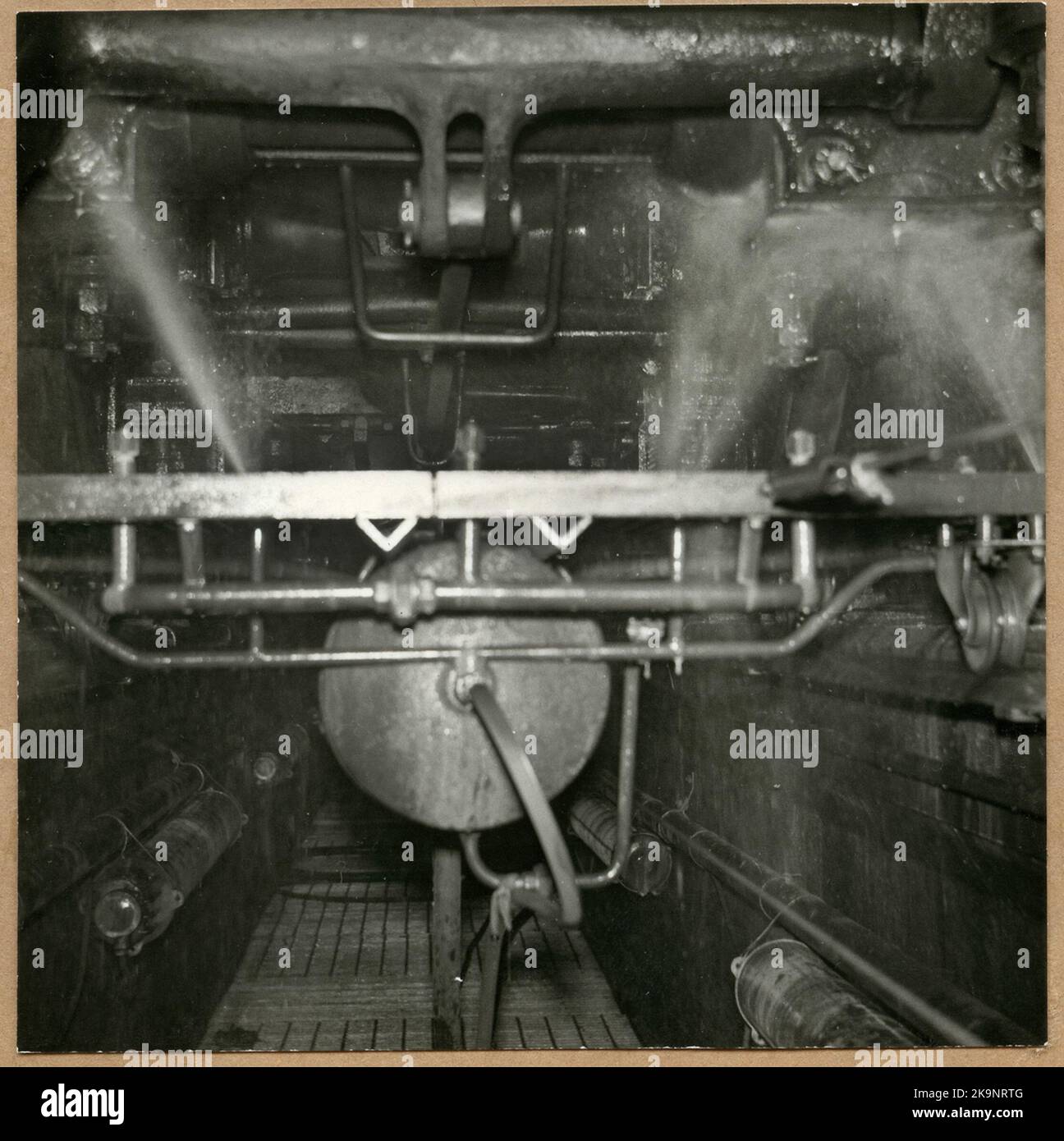 Determination of detergent under locomotive Stock Photo - Alamy