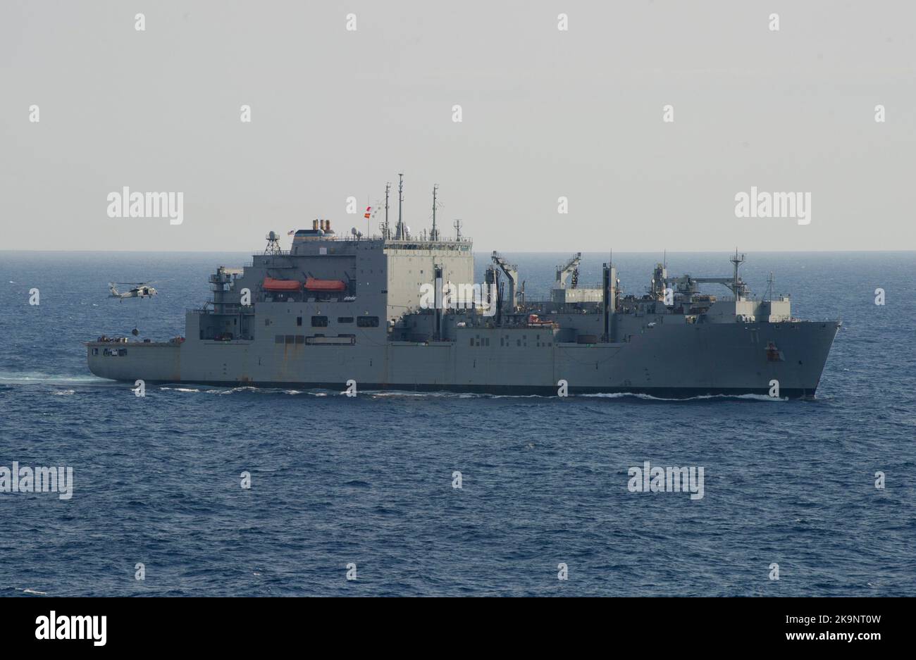 The Military Sealift Command dry cargo and ammunition ship USNS ...