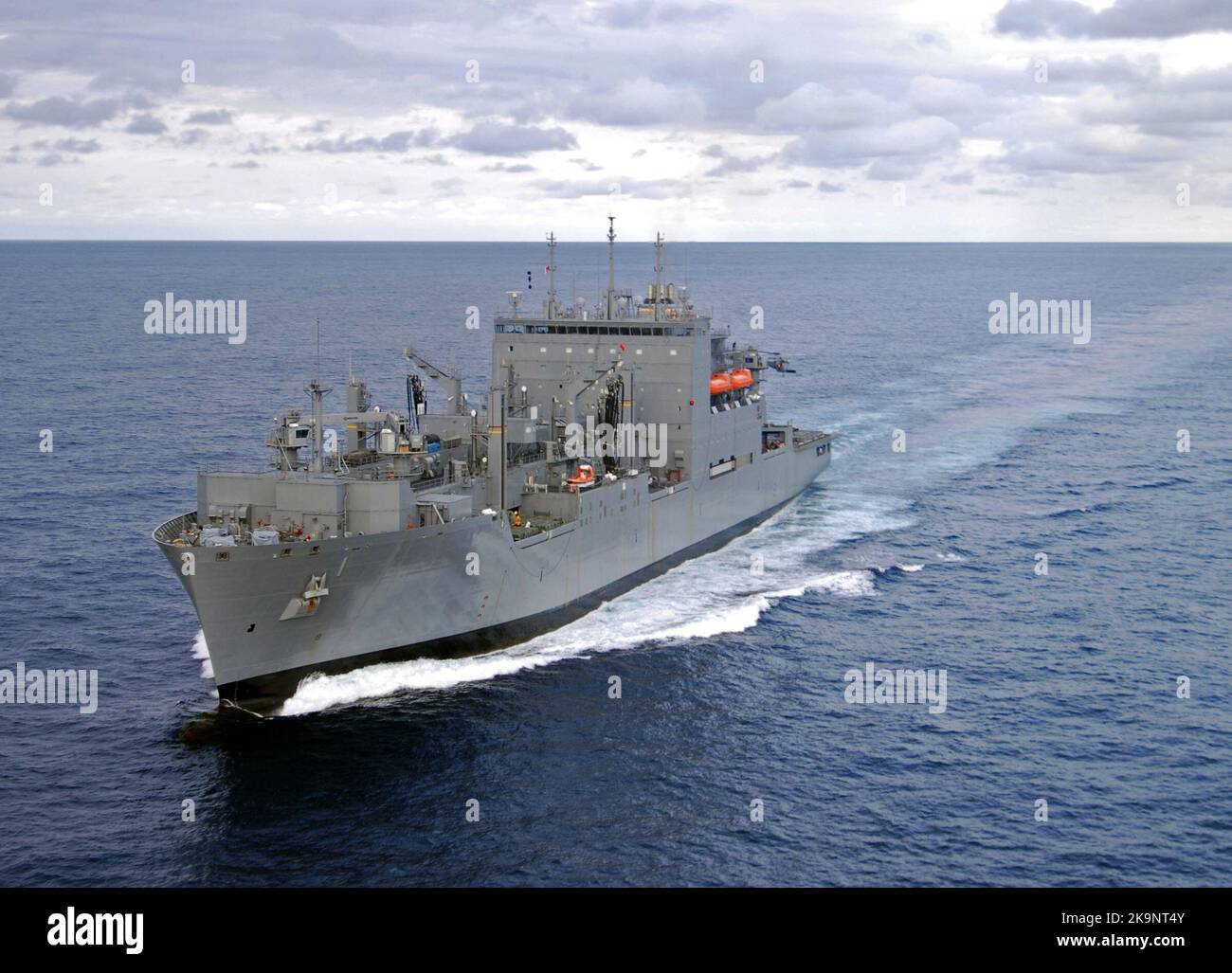 The Military Sealift Command (MSC) dry cargo/ammunition ship USNS Lewis ...