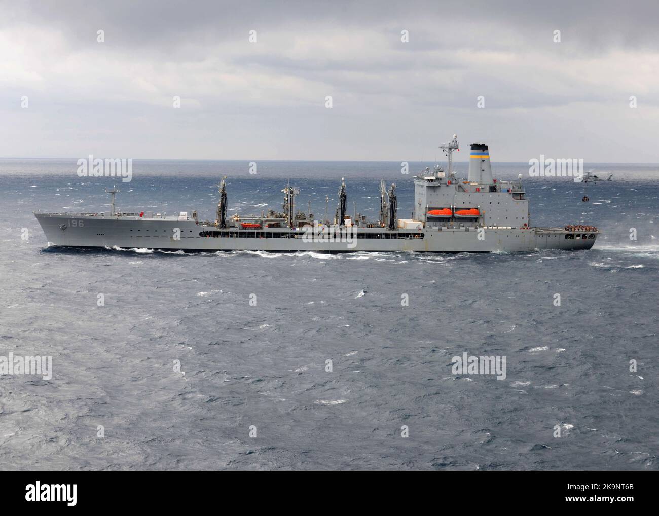 Military Sealift Command fleet replenishment oiler USNS Kanawha (T-AO ...