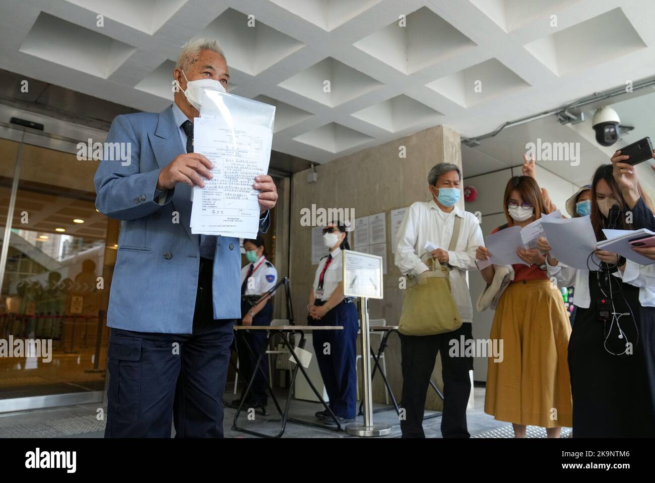 Kwok Cheuk-kin meets the media at High Court in Admiralty, after he ...