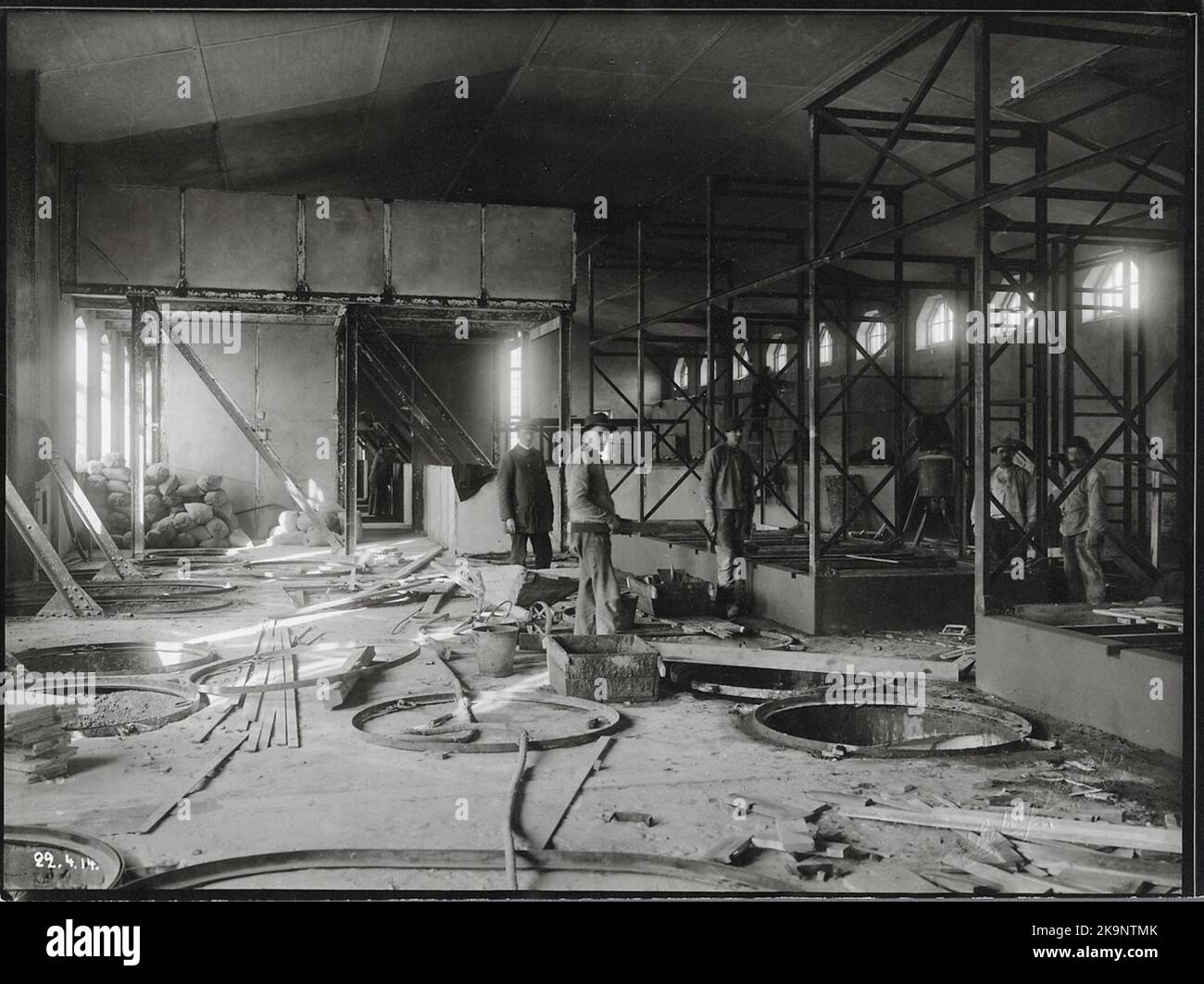 Engine room in Porjus power plants three stairs up Stock Photo - Alamy