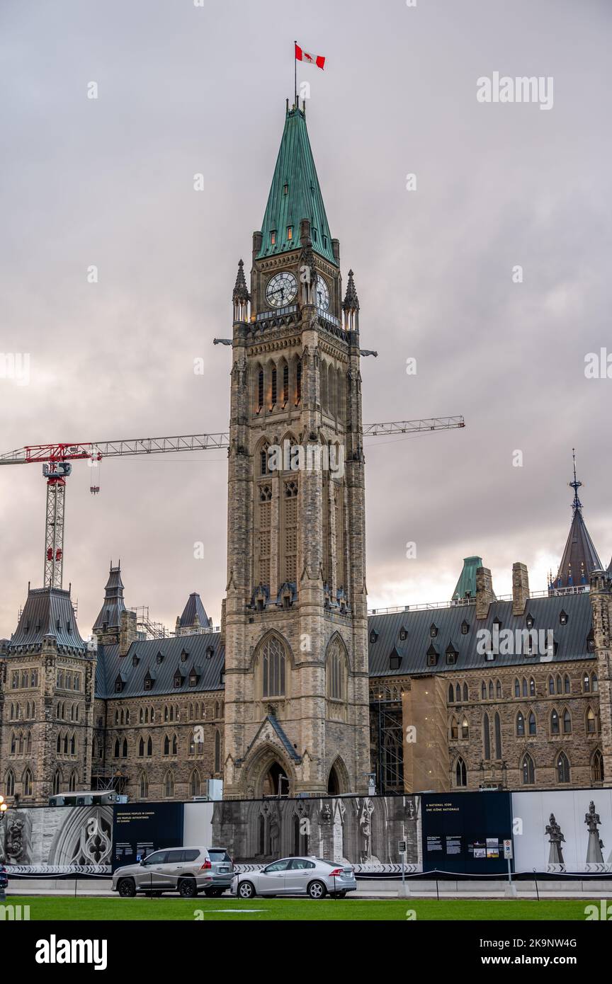 Ottawa, Ontario - October 18, 2022: The Centre Block of Canada's ...