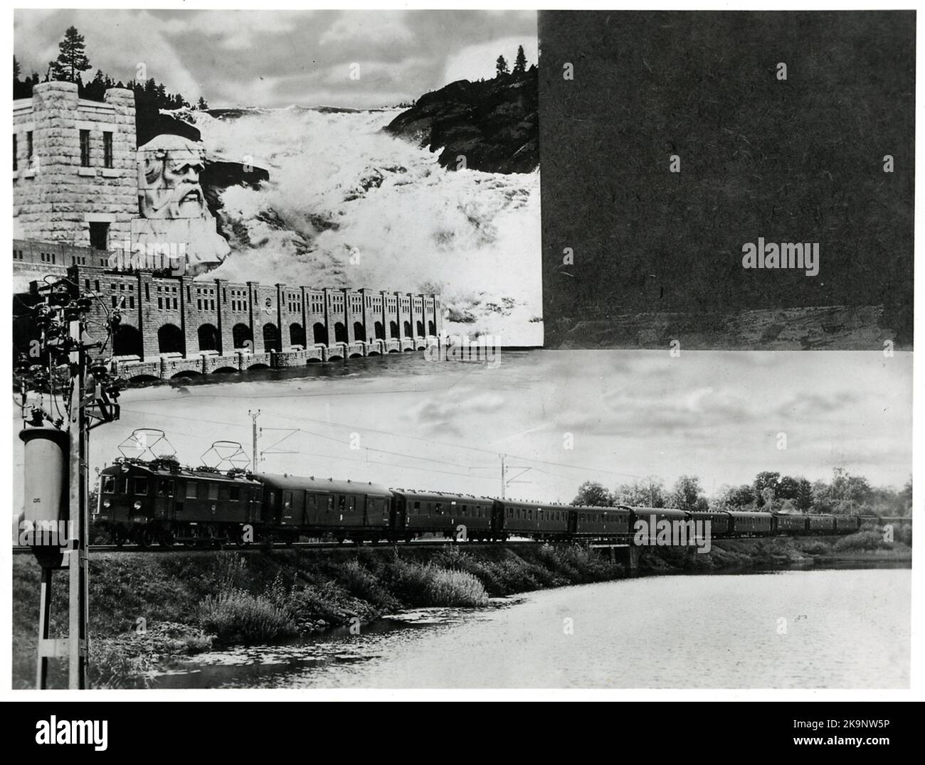 Image mounting: The lower picture shows, the State Railways, SJ D 402 ...