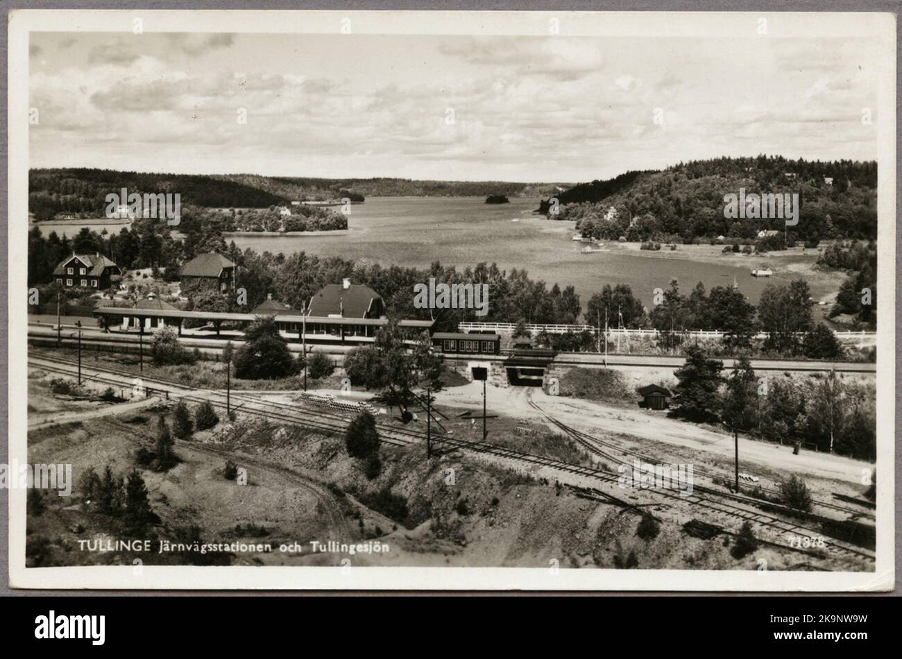Tullinge railway station and Lake Tullinges Stock Photo - Alamy