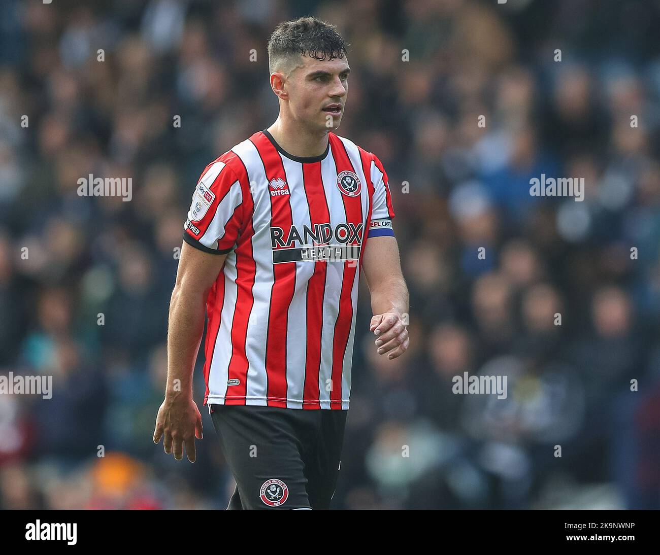 John Egan #12 of Sheffield United during the Sky Bet Championship match ...