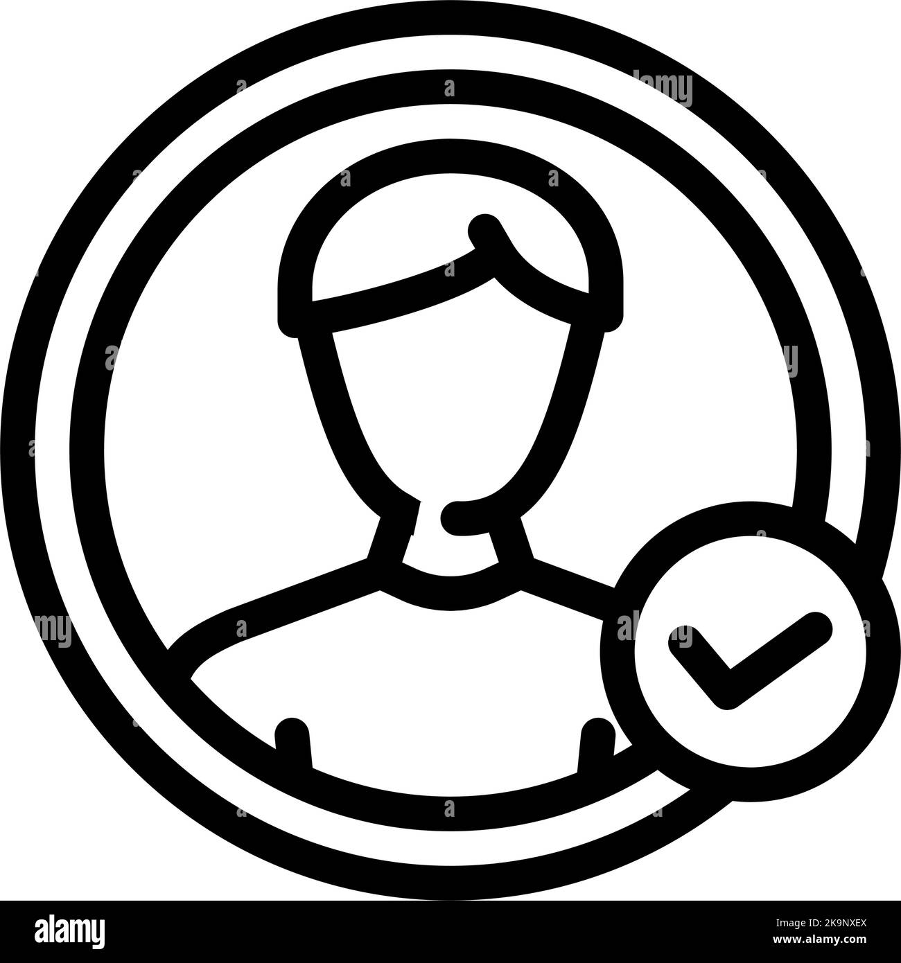 new user registration line icon vector illustration Stock Vector Image ...