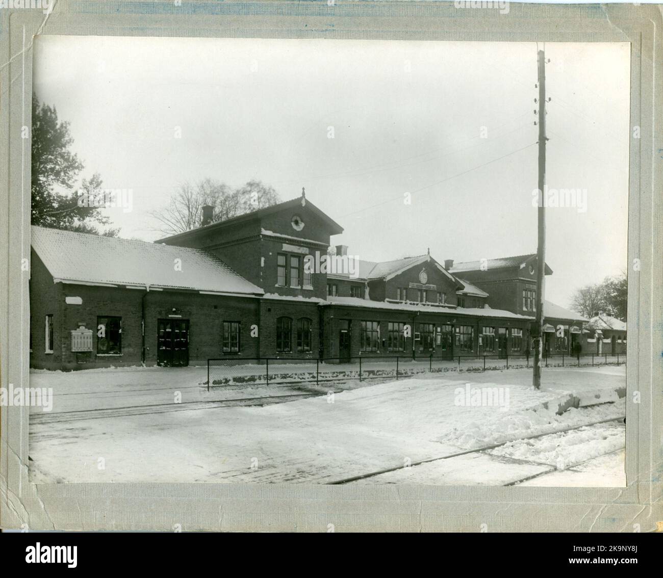 Herrljunga station opened in 1863. First, a small station house was ...