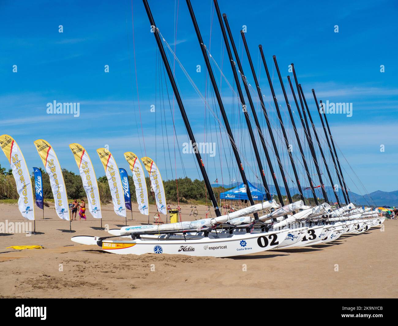 Hobie 16 competition boats ready to participate in the 23rd World ...
