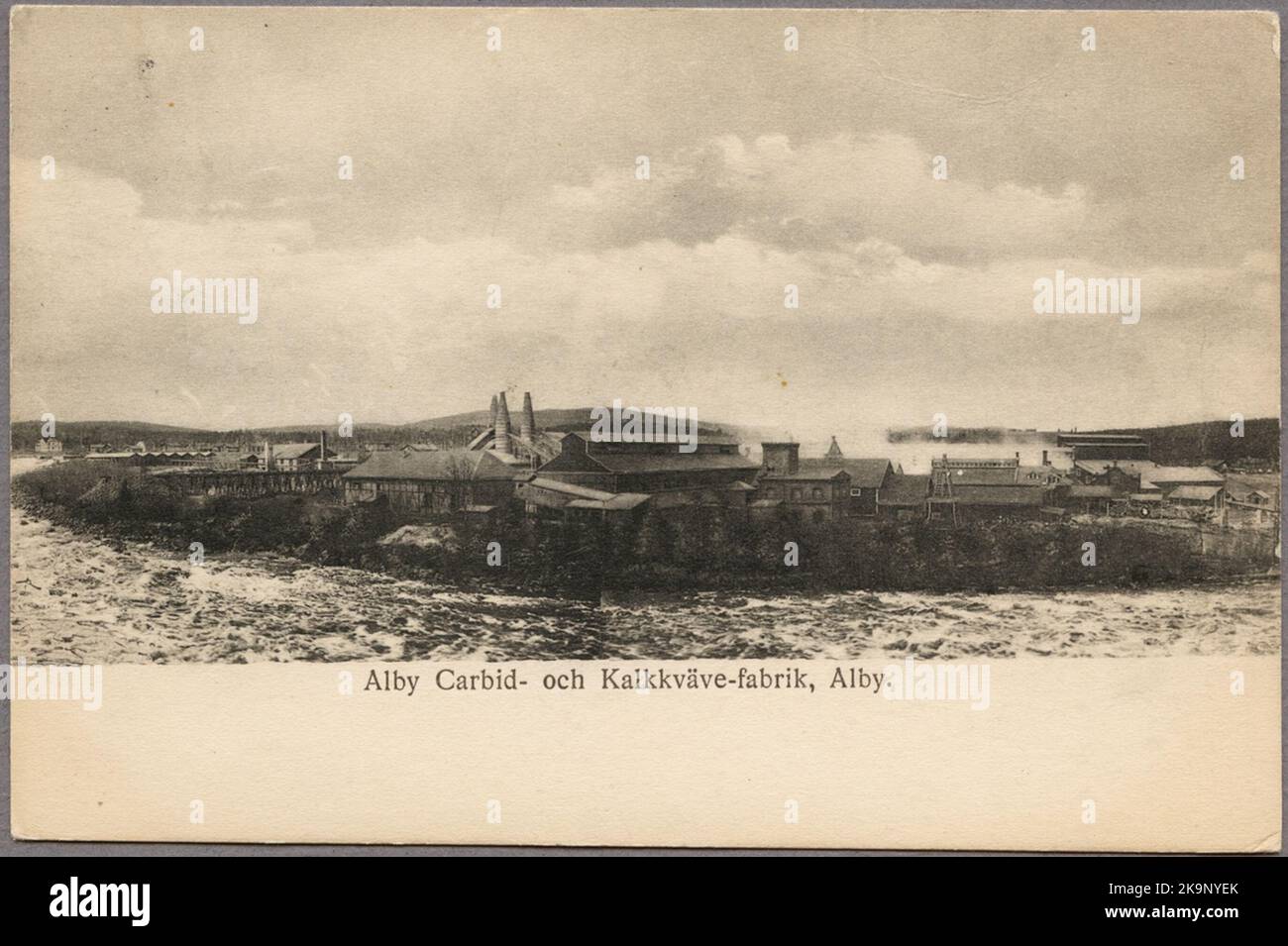 Carbide and lime nitrogen factory in Alby Stock Photo - Alamy