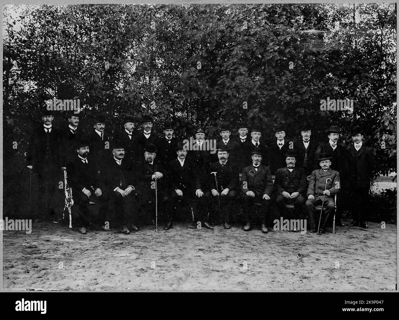 Group photo on new outxaminated locomotives Stock Photo - Alamy