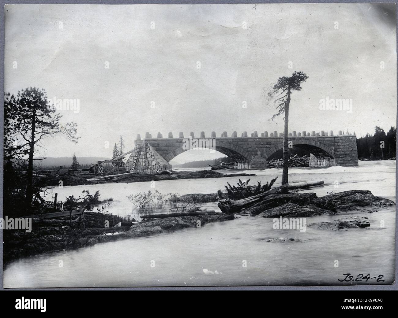 Bridge over the Ume River at Sorsele Stock Photo - Alamy