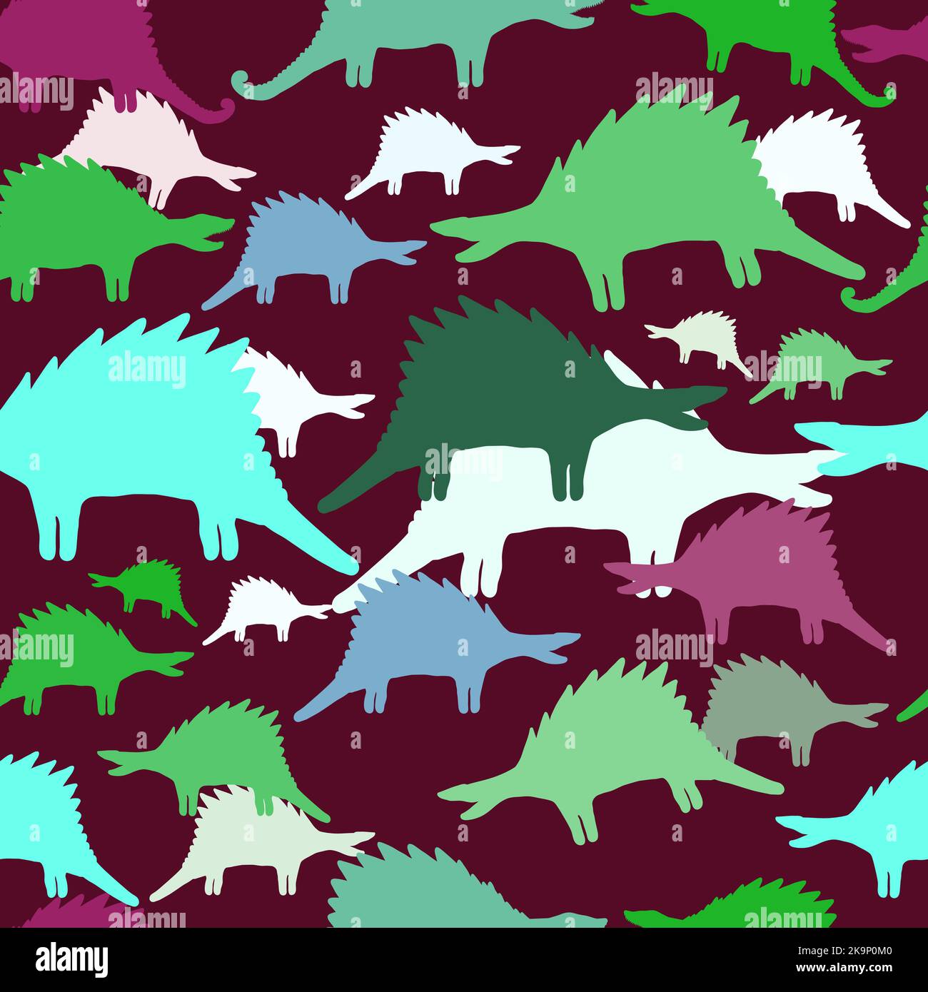 Vector abstract seamless pattern with hand drawn animals Stock Vector ...