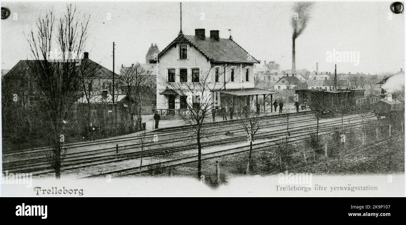 Trelleborg Upper station Stock Photo - Alamy