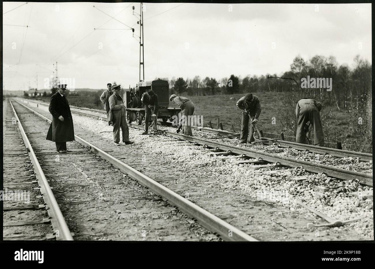 Macadamisation on the route between Tjörnarp and Sösdala Stock Photo ...