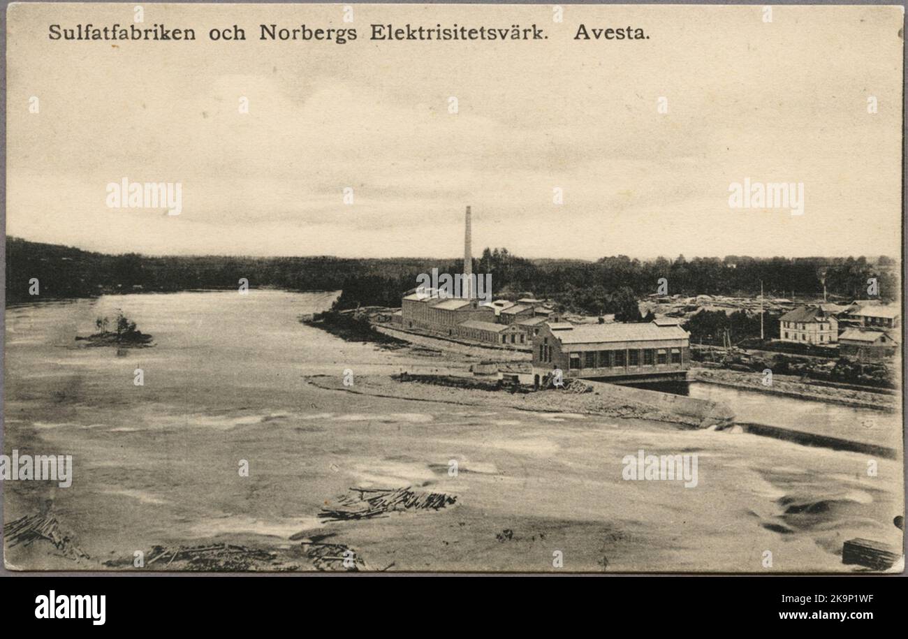 Power plant and pulp mill in Avesta Stock Photo - Alamy