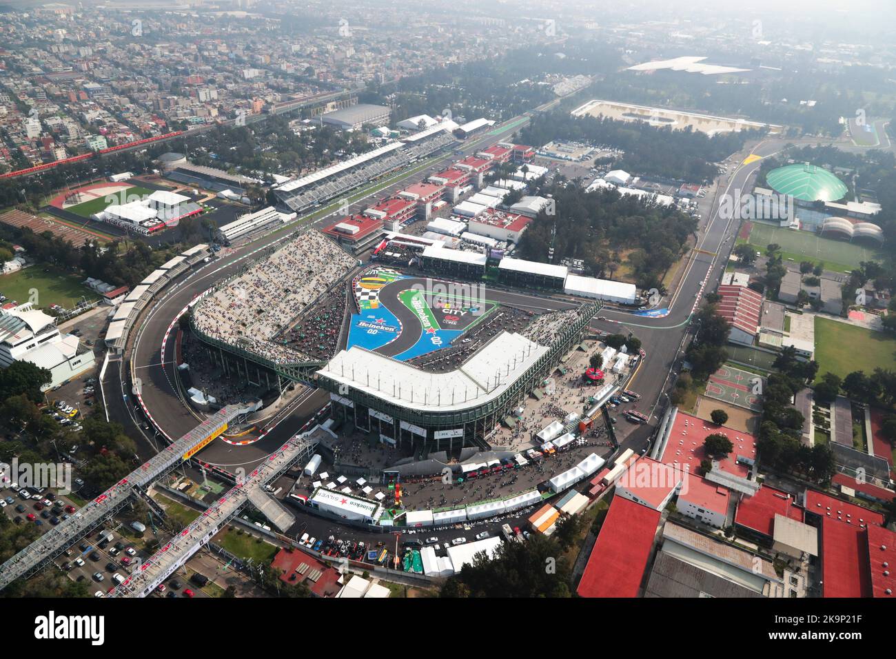An aerial view of the circuit. 29.10.2022. Formula 1 World Championship, Rd 20, Mexican Grand ...