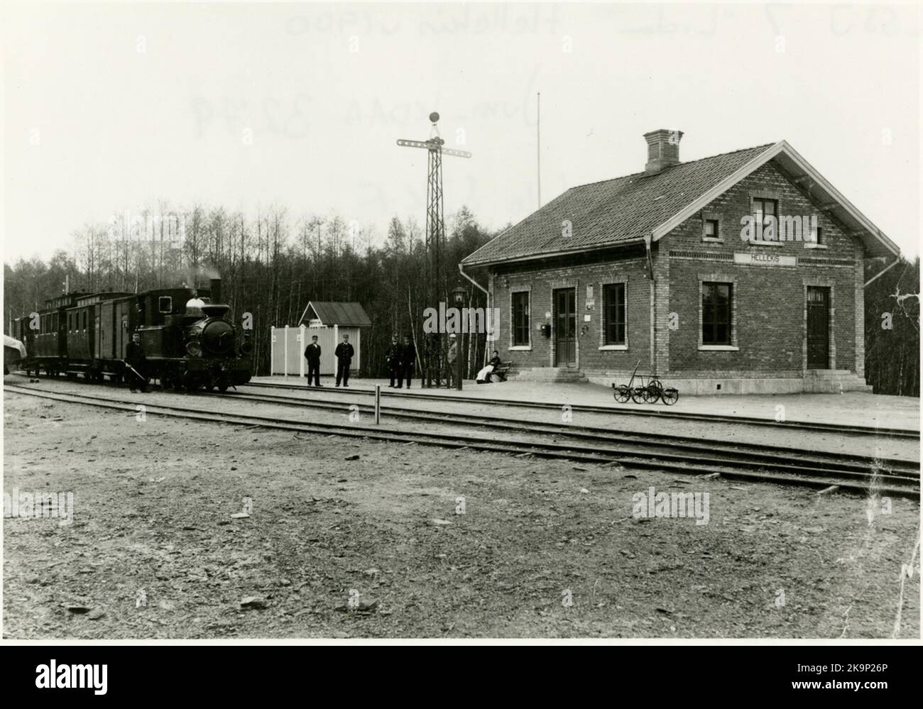 LSSJ 7 "Liden" station landscaped in 1899. One -storey station M gable ...