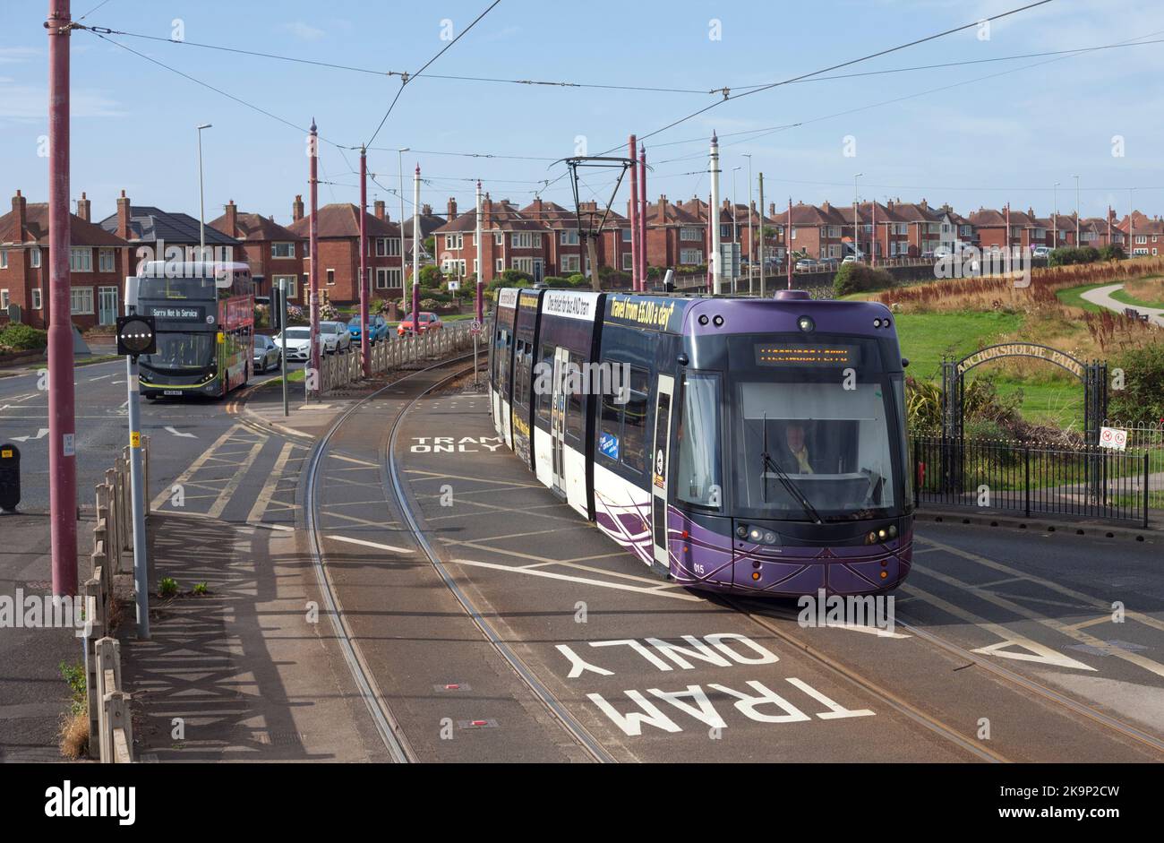 Queens Promenade, Bispham Blackpool and Fleetwood Bombardier flexity ...