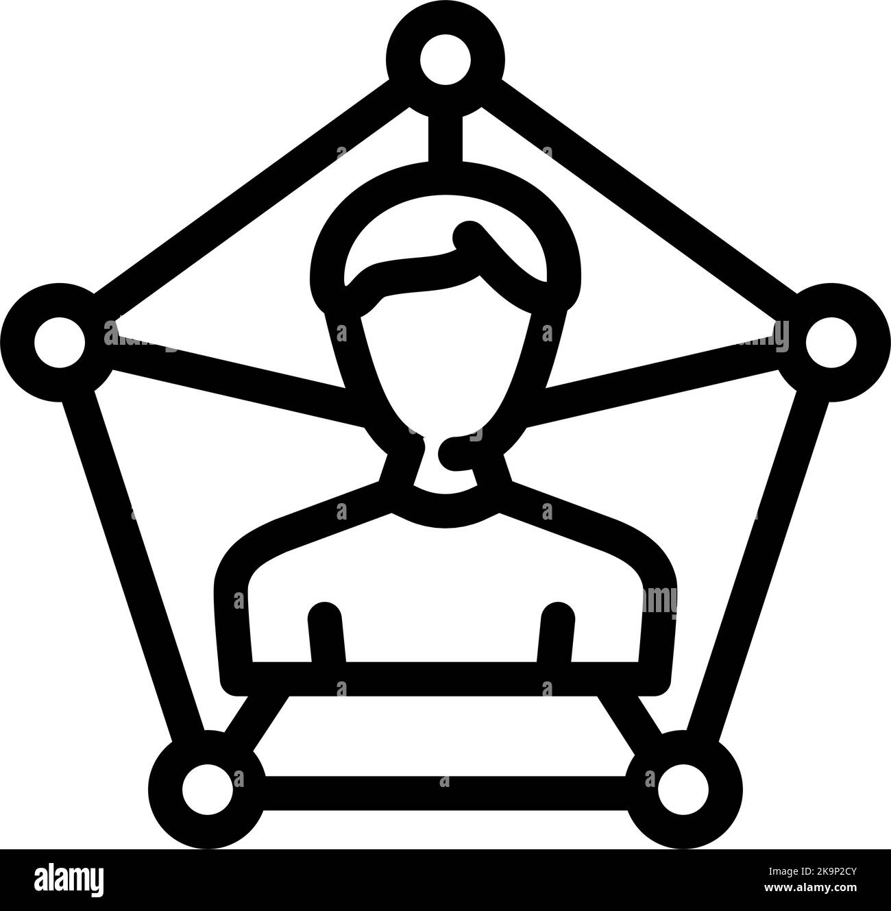 member registration line icon vector illustration Stock Vector Image ...