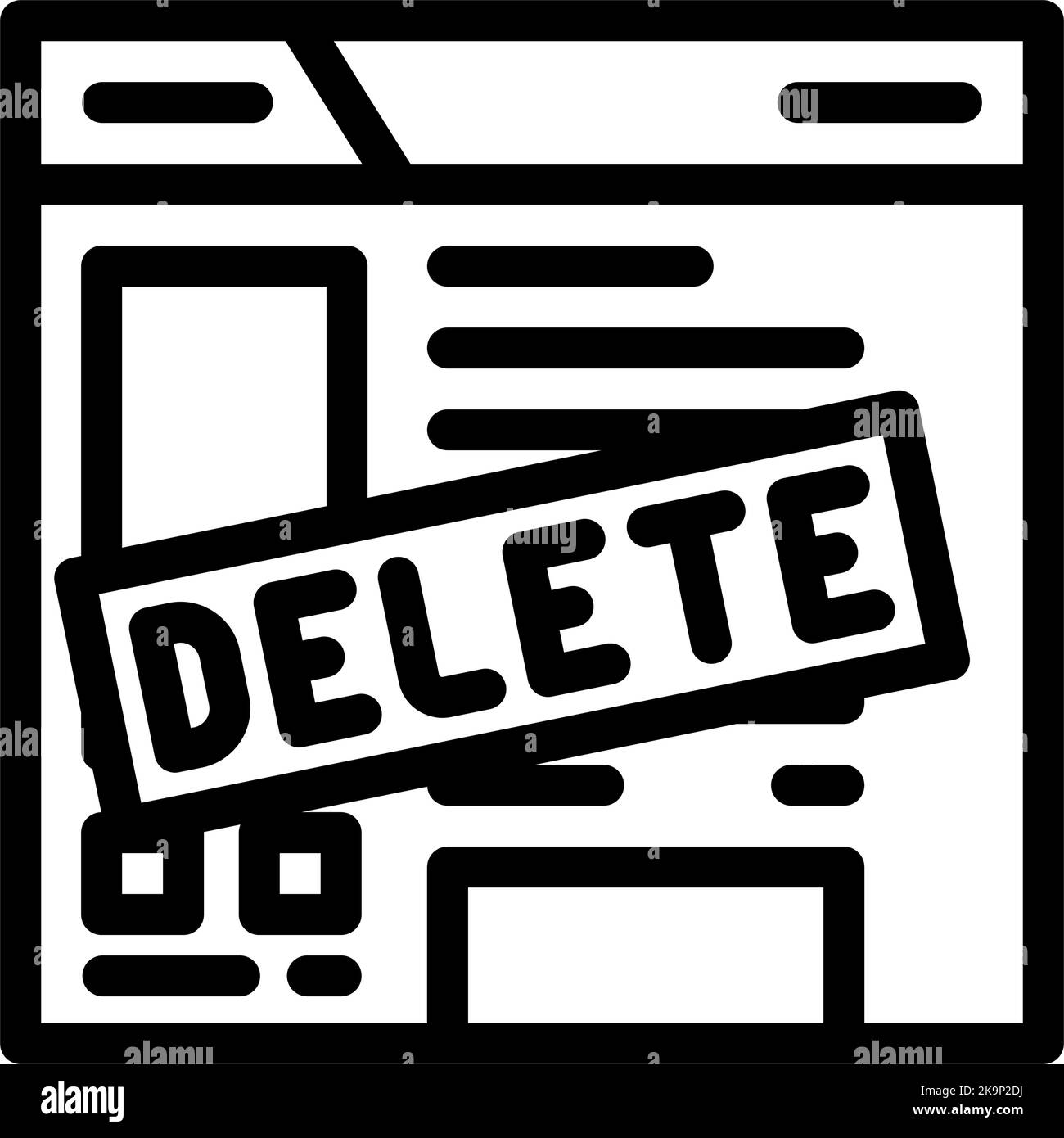 Account delete symbol Black and White Stock Photos & Images - Alamy