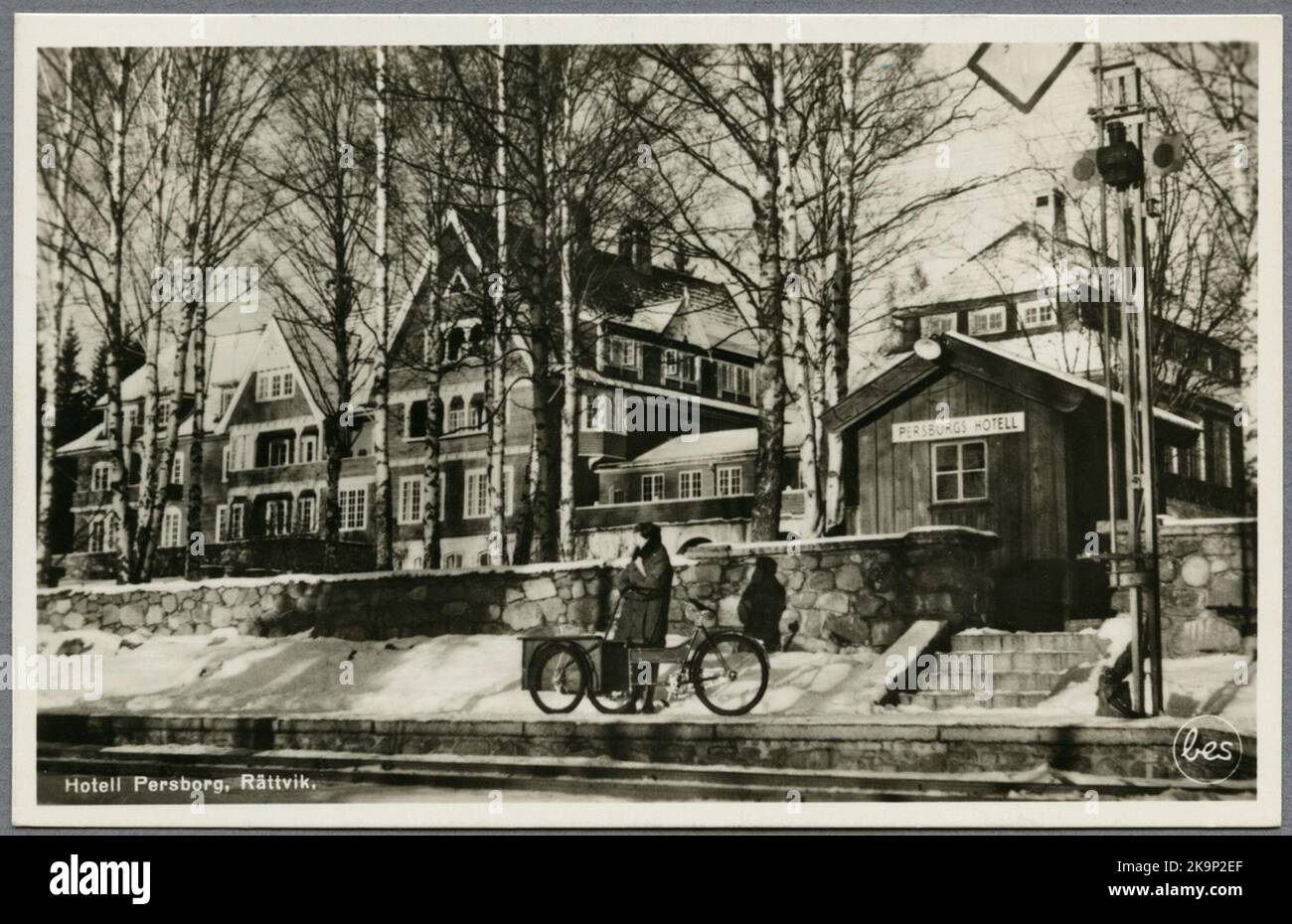 Stop Persborg's hotel at the hotel of the same name Stock Photo - Alamy