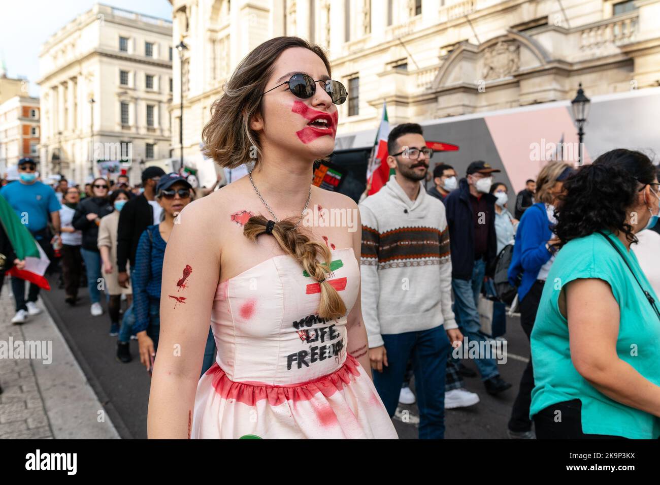 London, UK. 29 October 2022. Protest against the Iran government and ...
