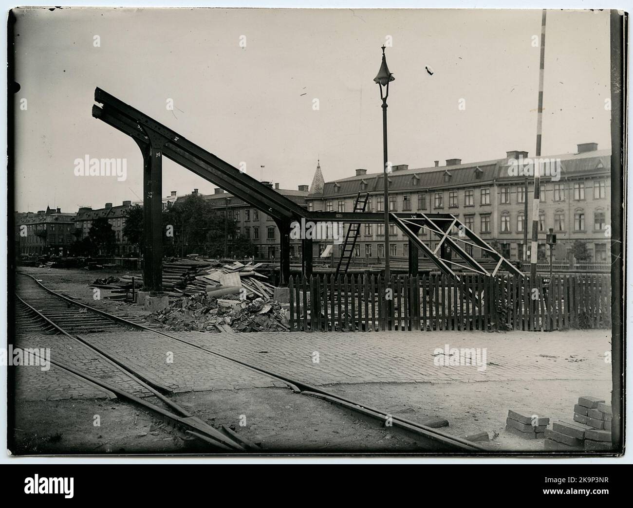 The construction of transition bridge at the southern driveway Stock ...