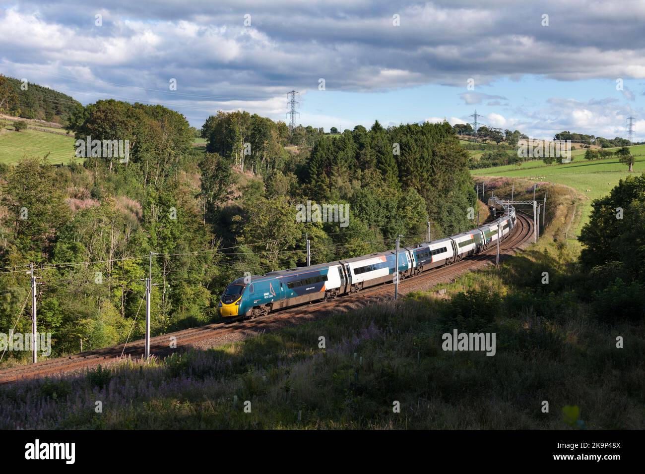 First Trenitalia Avanti West Coast Alstom Pendolino train 390123 ...