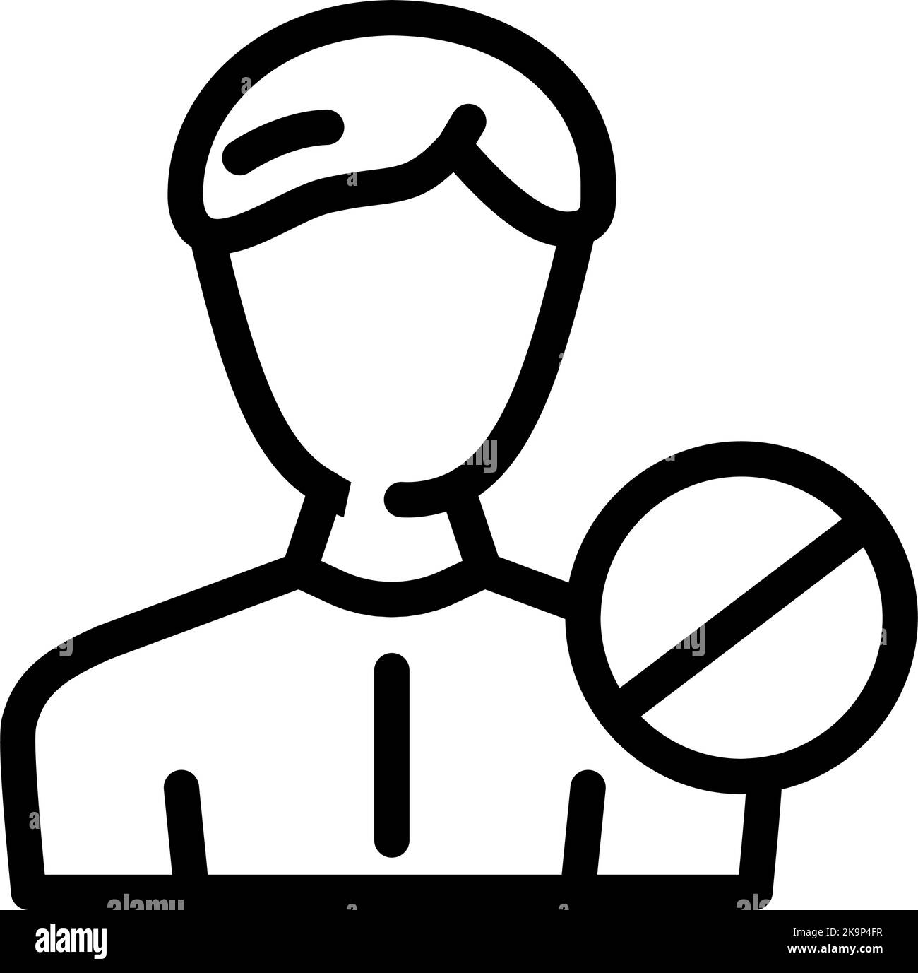 account blocked line icon vector illustration Stock Vector Image & Art ...