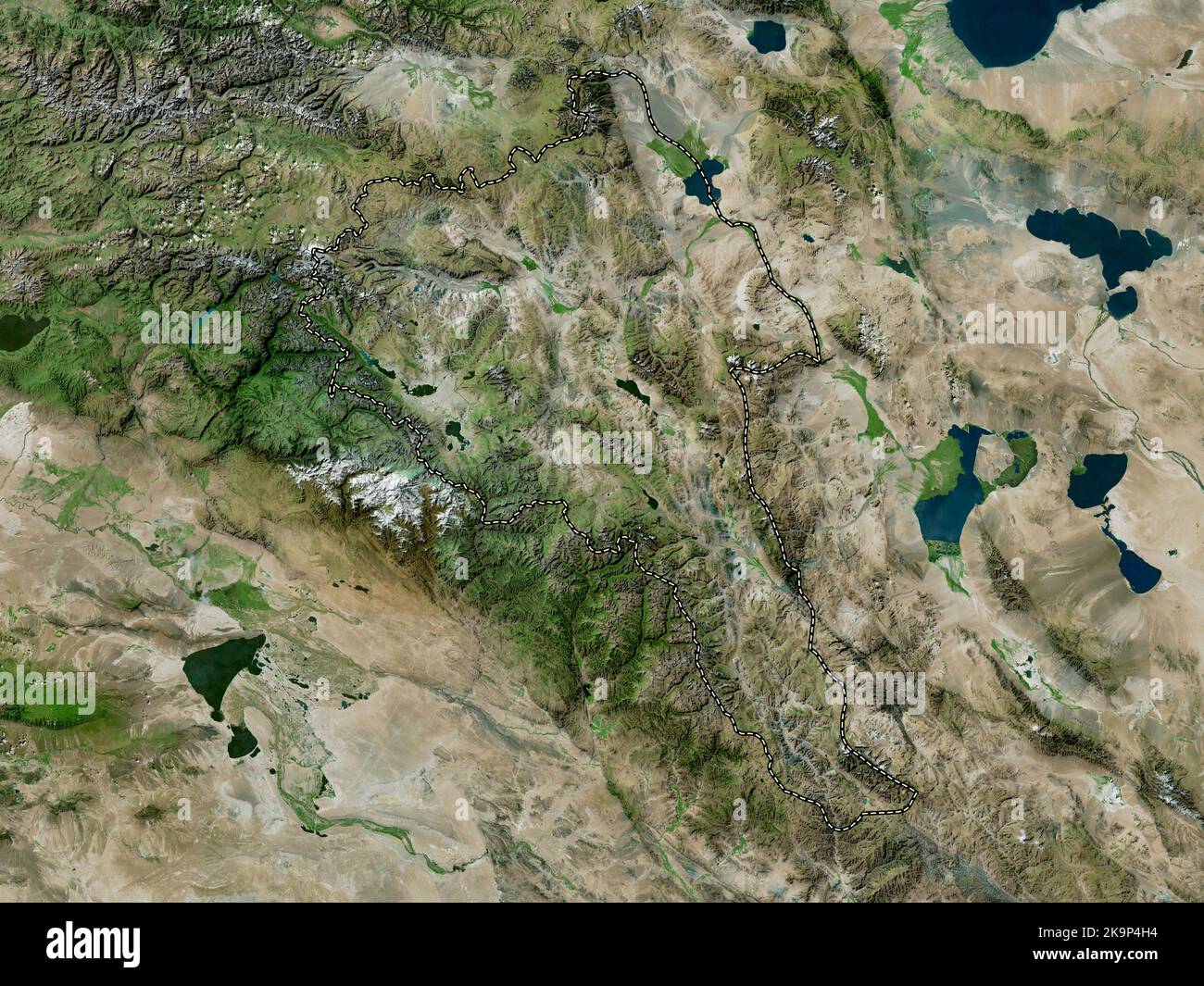 Bayan-Olgiy, province of Mongolia. High resolution satellite map Stock ...